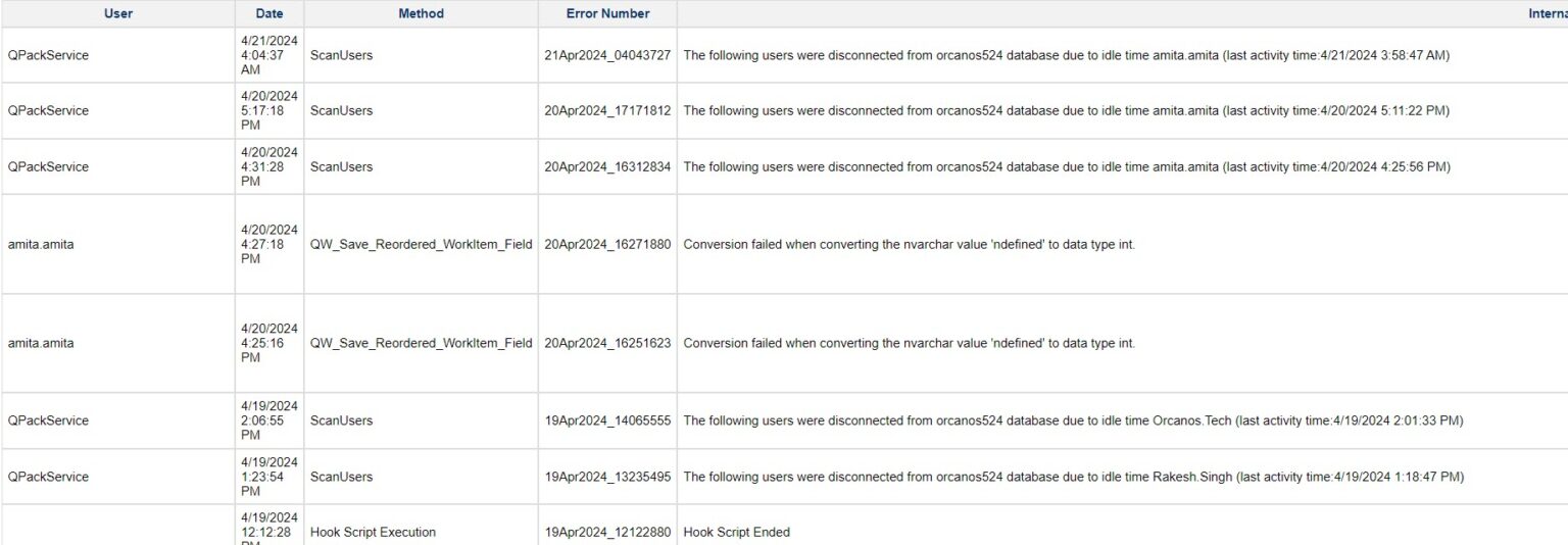 Log File - Orcanos Helpcenter