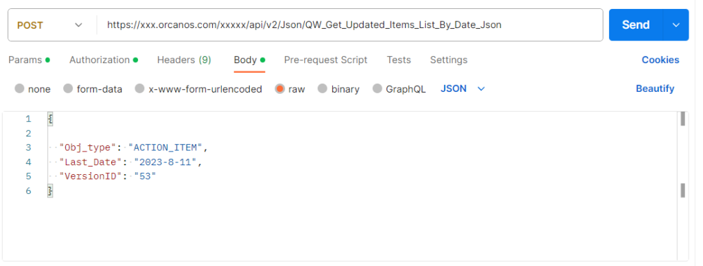 QW_Get_Updated_Items_List_By_Date - Orcanos Helpcenter